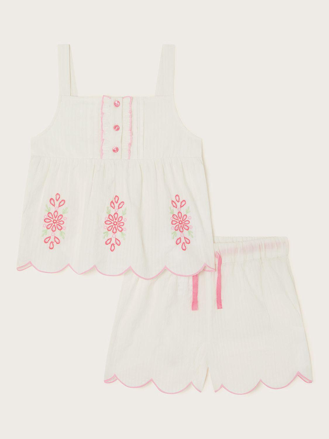 Monsoon Floral Embroidered Cotton Pyjamas | endource