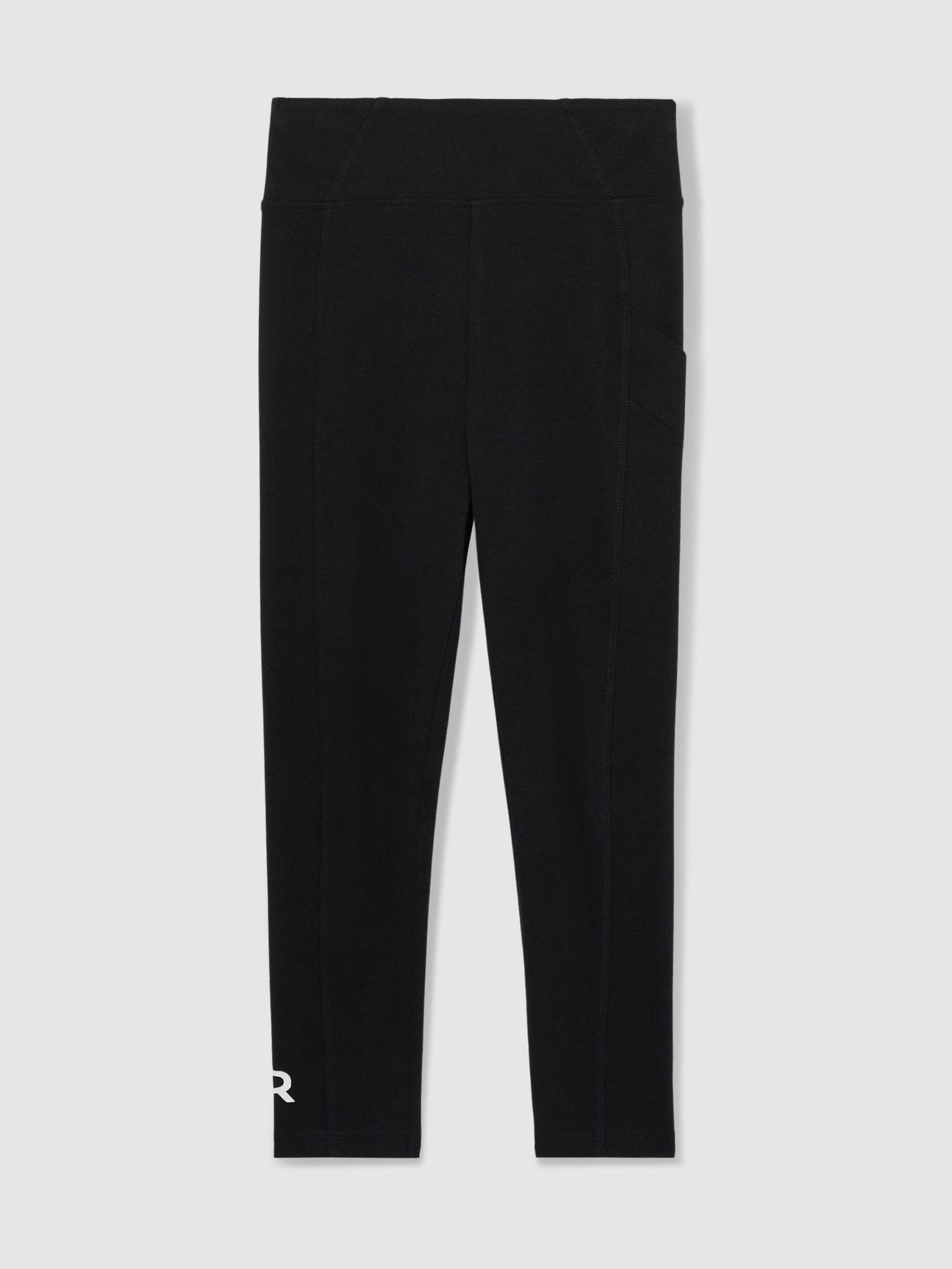 REISS Logo Leggings in Black | endource