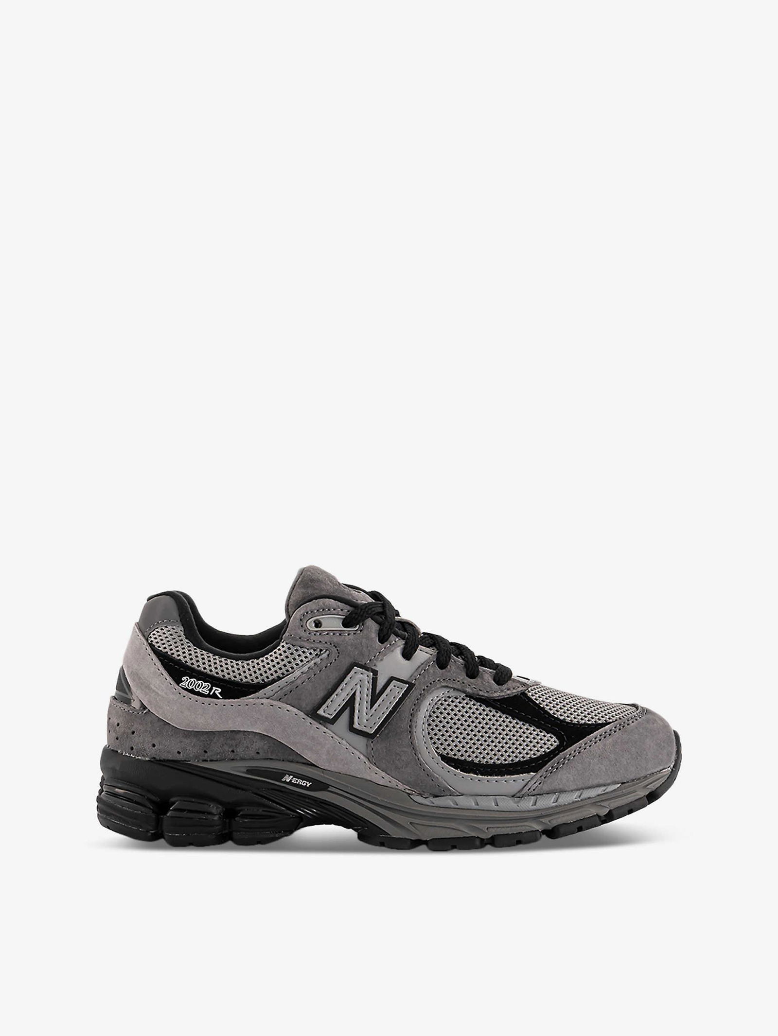 NEW BALANCE 2002R Suede And Mesh Low-Top Trainers in GREY BLACK | endource
