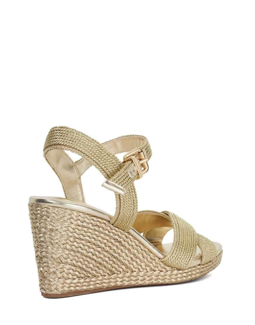 Dune London Kolden Heeled Sandals In Gold | endource