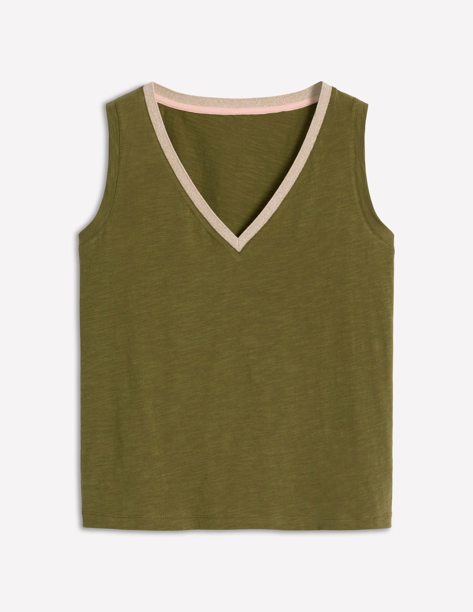 BODEN Metallic Trim V Neck Vest | endource