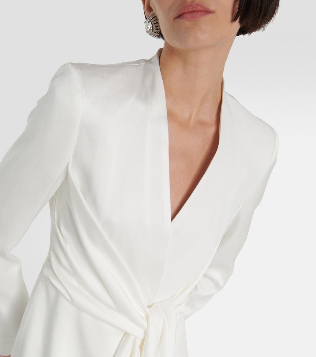 Max Mara Bridal Maura Satin Wrap Dress | endource