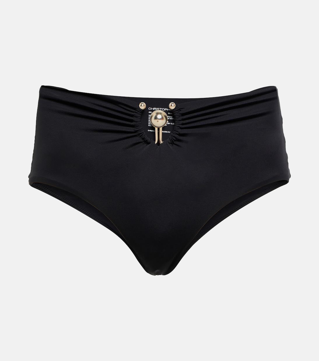Christopher Esber Embellished Bikini Bottoms In Black Endource