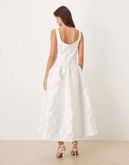 SISTER JANE Dream Optimist's Exclusive Bridal Jacquard Boat Neck Pearl ...