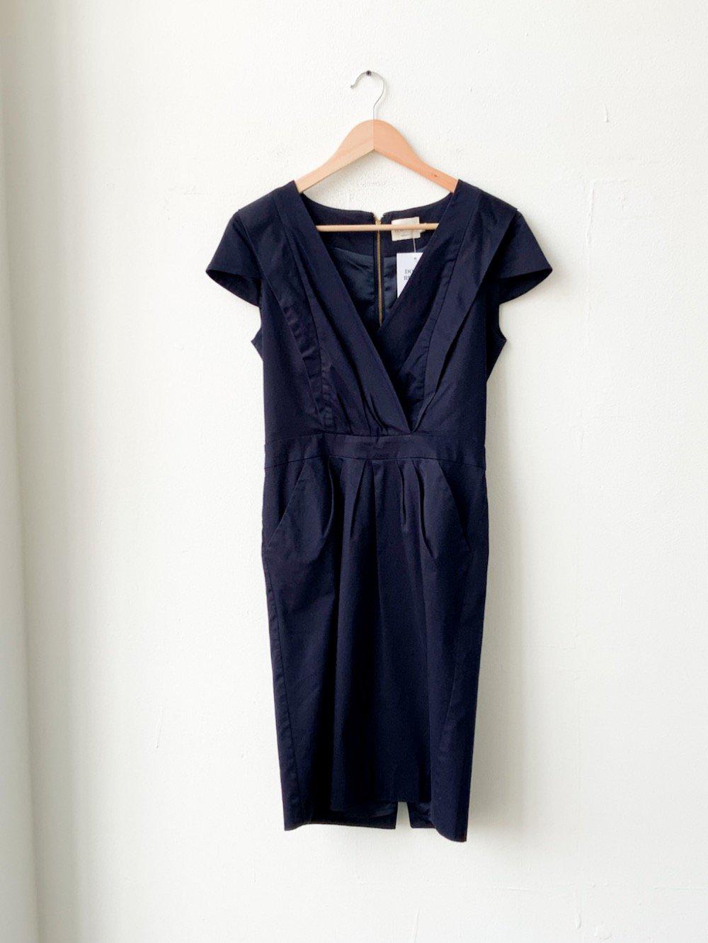 REISS Plunging Crossover Neckline Dress | endource