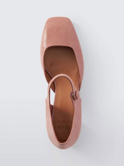 JOHN LEWIS Cabaret Suede Two Part Mary Jane Court Shoes, Rosa | endource