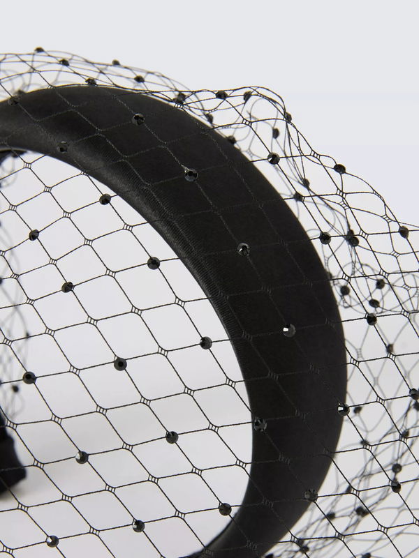 JOHN LEWIS Alexis Headband With Veil, Black | endource