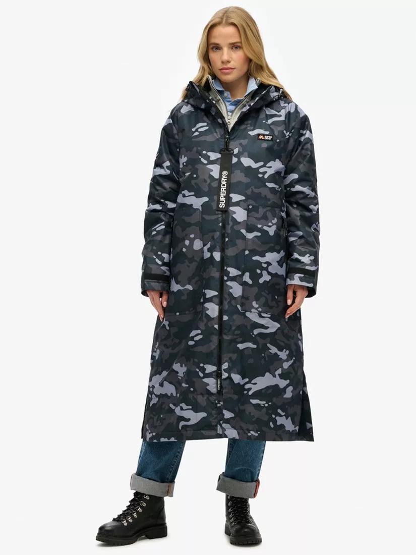 SUPERDRY Camouflage Windbreaker Changing Robe in Navy | endource