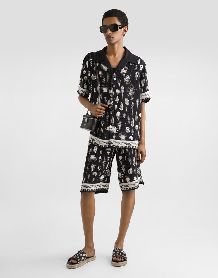 DOLCE & GABBANA Shell-print Marocaine Crêpe Trousers | endource