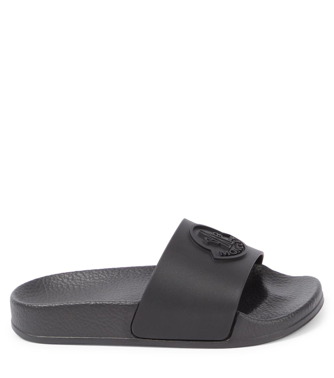 MONCLER Logo Slides in Black | endource