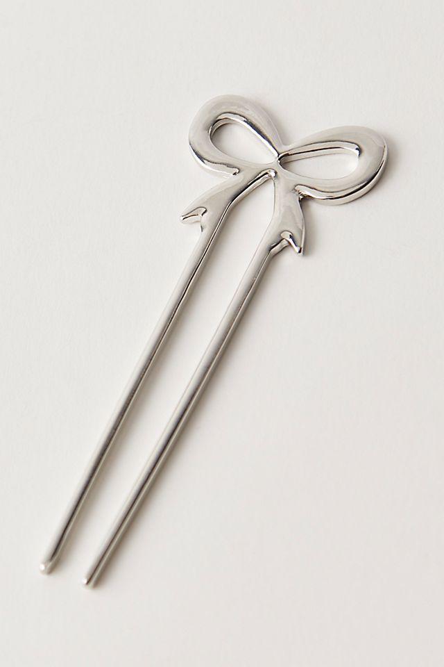 FREE PEOPLE All Together Hair Pin in Silver Bow | Endource