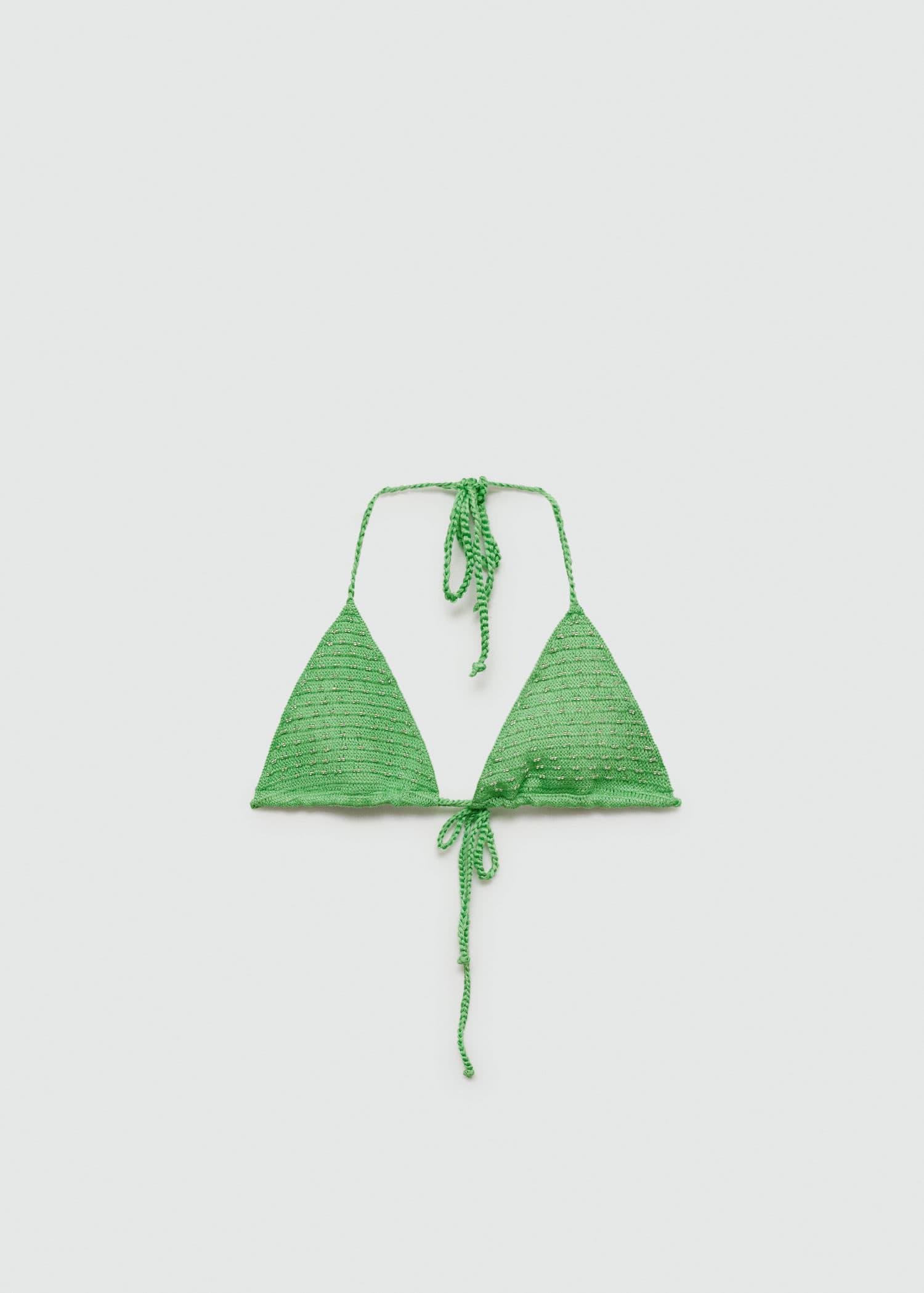 MANGO Beaded Texture Bikini Top | Endource
