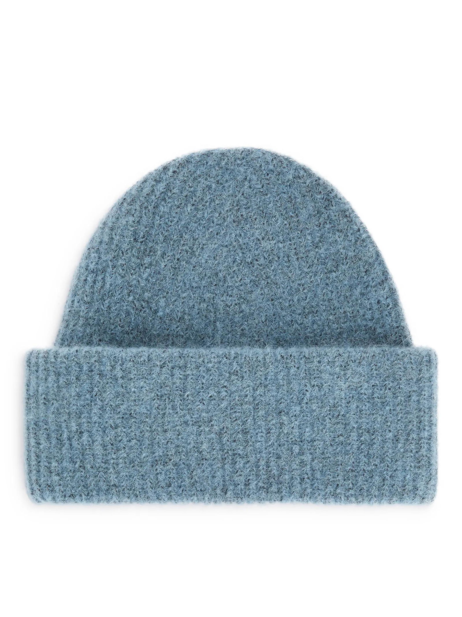ARKET Alpaca-Merino Blend Beanie in Dusty Blue | endource