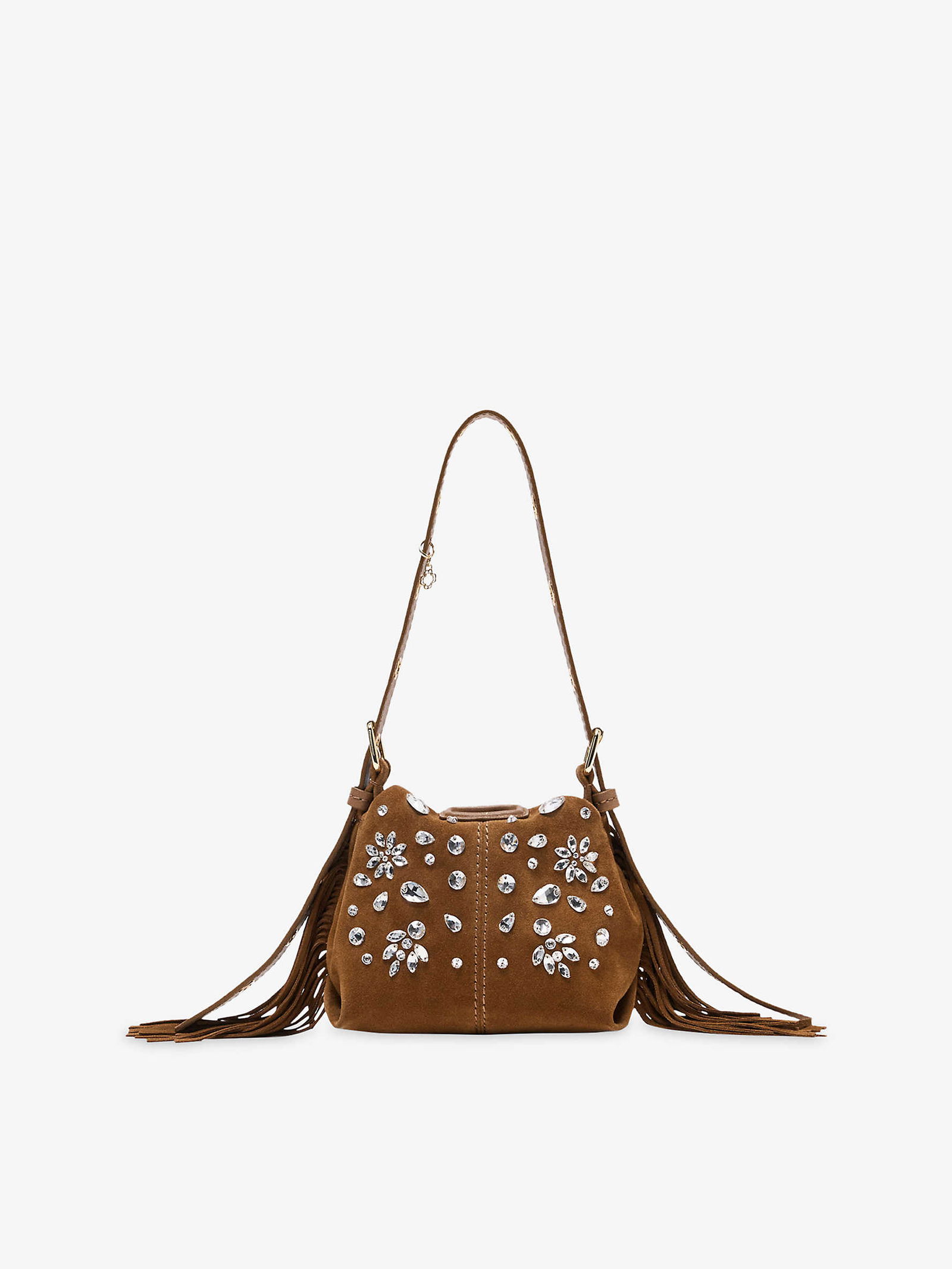 MAJE Miss M Micro Suede Shoulder Bag | endource