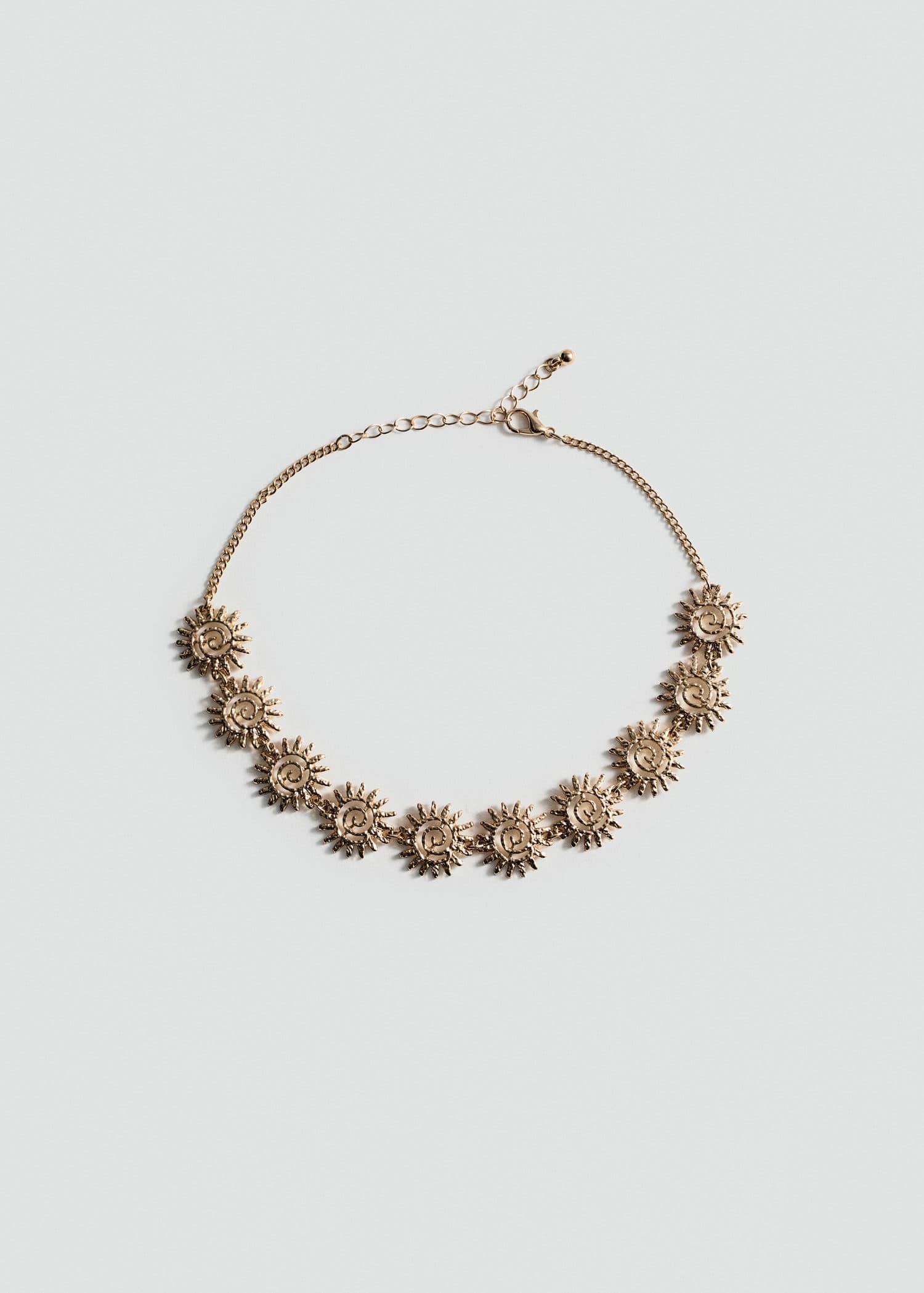 MANGO Sun Bead Necklace in Gold | endource