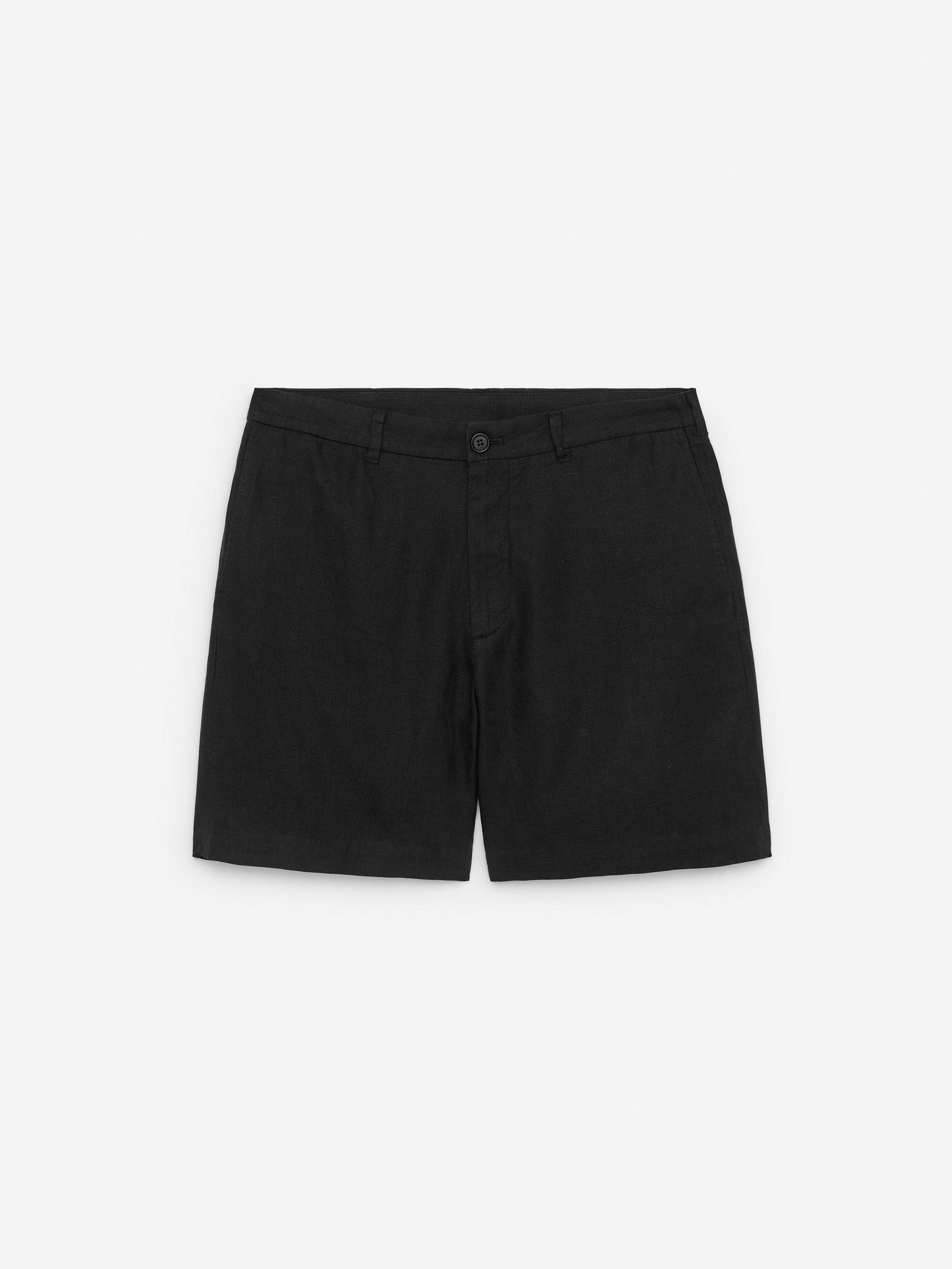 ARKET Linen Shorts in Black | endource