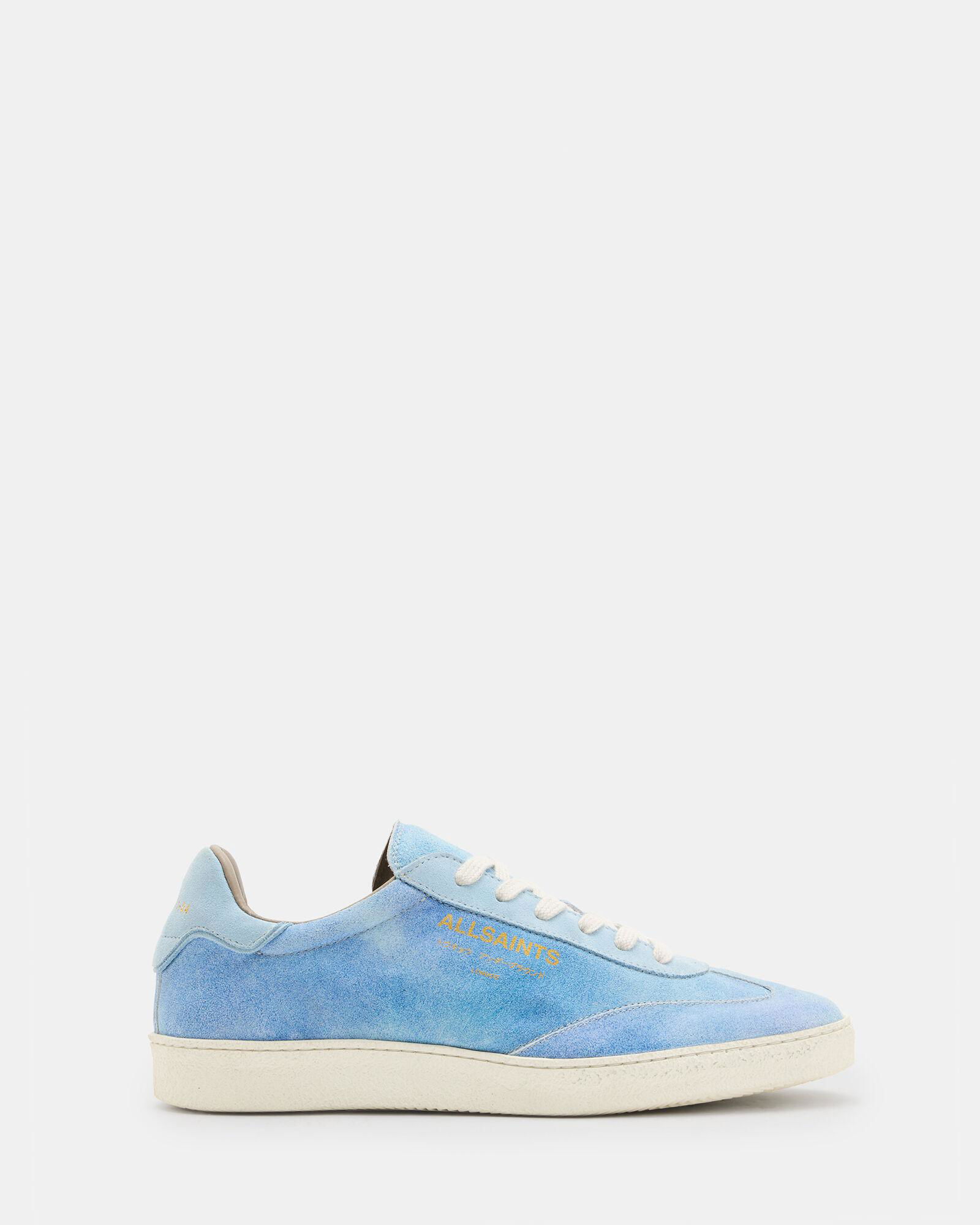ALLSAINTS Thelma Suede Low Top Trainers in Denim Blue | Endource