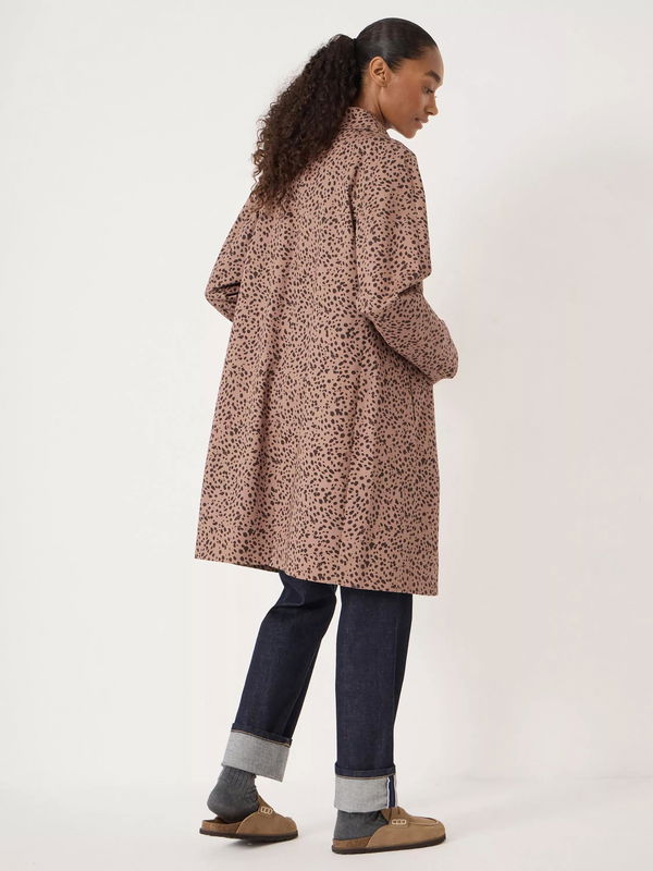 HUSH Carter Fawn Print Car Coat, Brown | endource