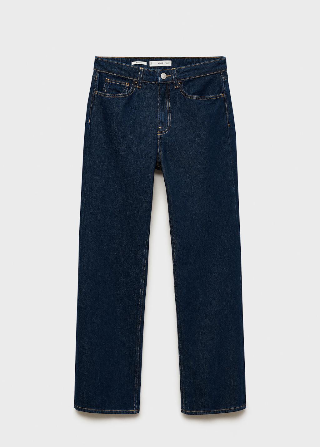 MANGO Matilda Medium-Rise Straight-Fit Jeans in Open Blue | endource