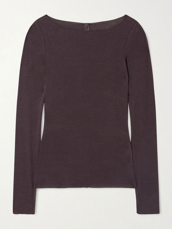 SKIMS Long Sleeve Boatneck Top | endource