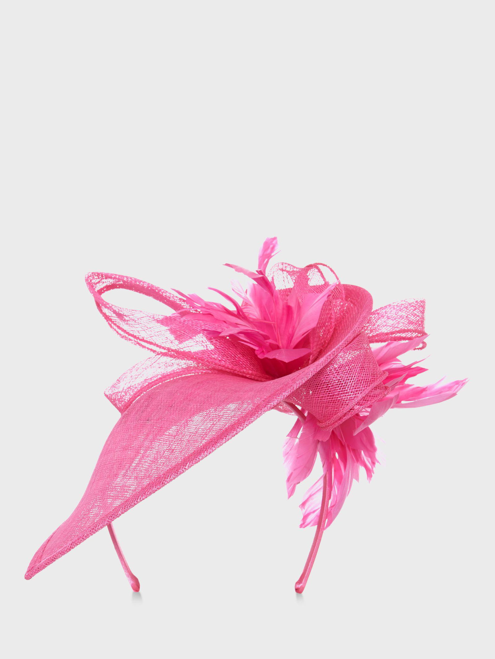 HOBBS Carla Loop And Feather Fascinator in Party Pink | Endource