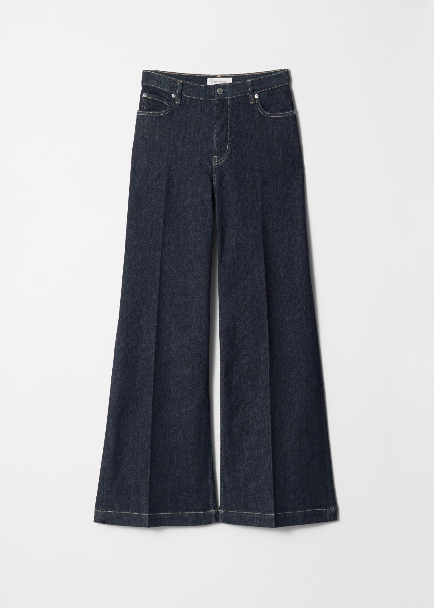 & OTHER STORIES Wide Press-Crease Jeans in Dark blue | endource