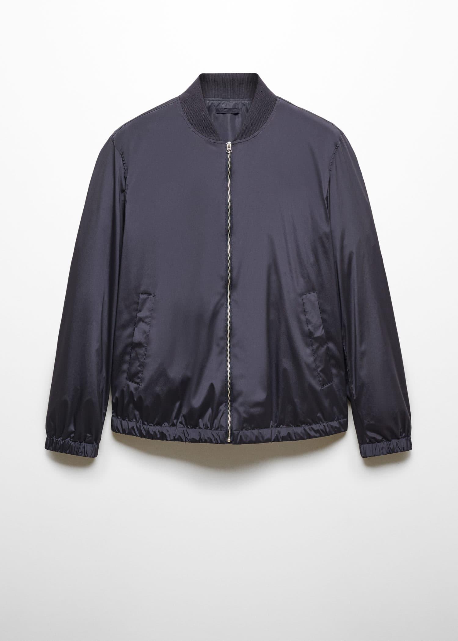 MANGO Bomber Jacket in Dark Navy | endource