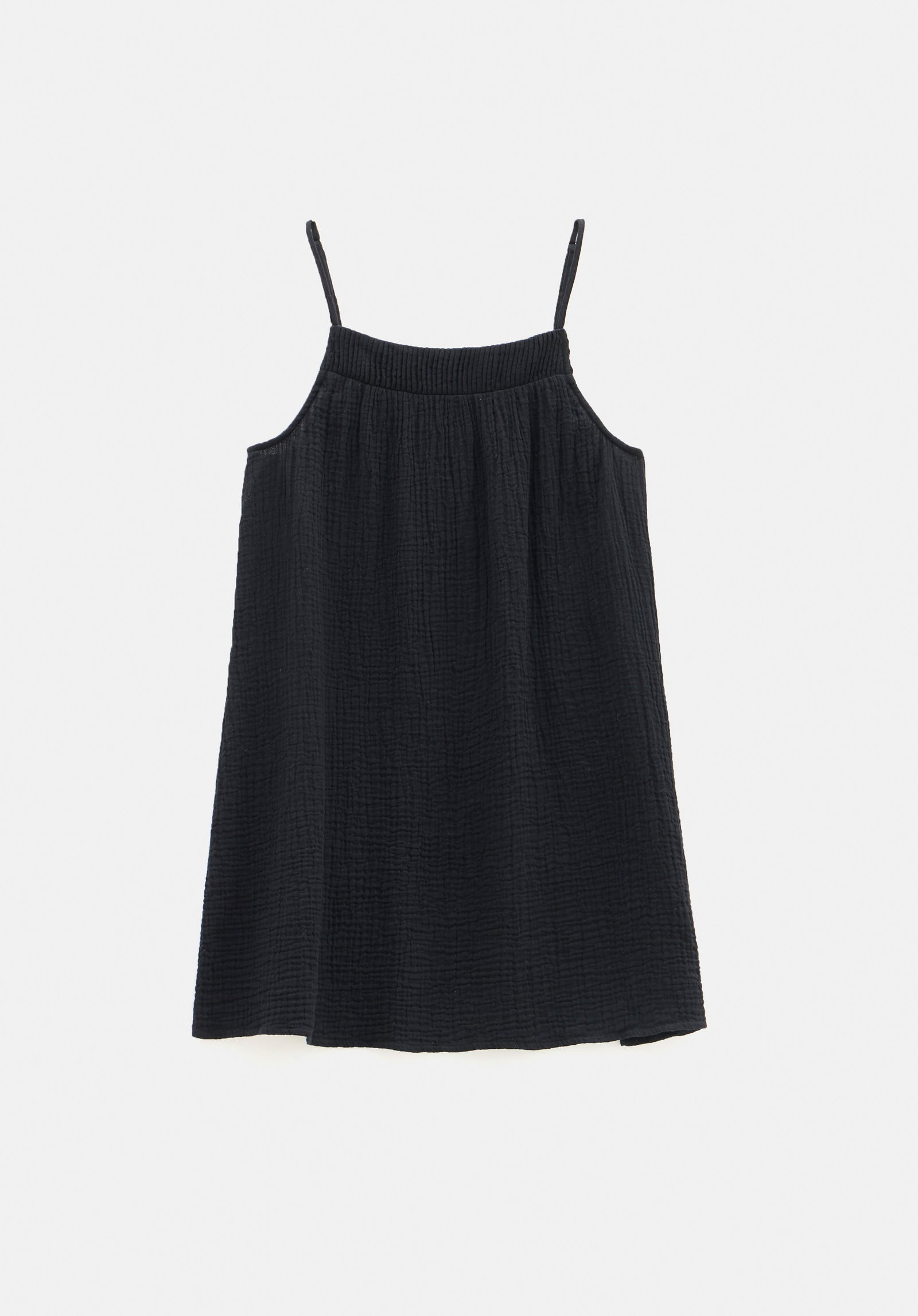HUSH Cali Cotton Gauze Mini Dress in Black | endource