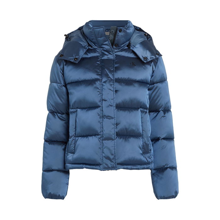 CALVIN KLEIN Shiny Quilted Short Puffer Jacket | endource