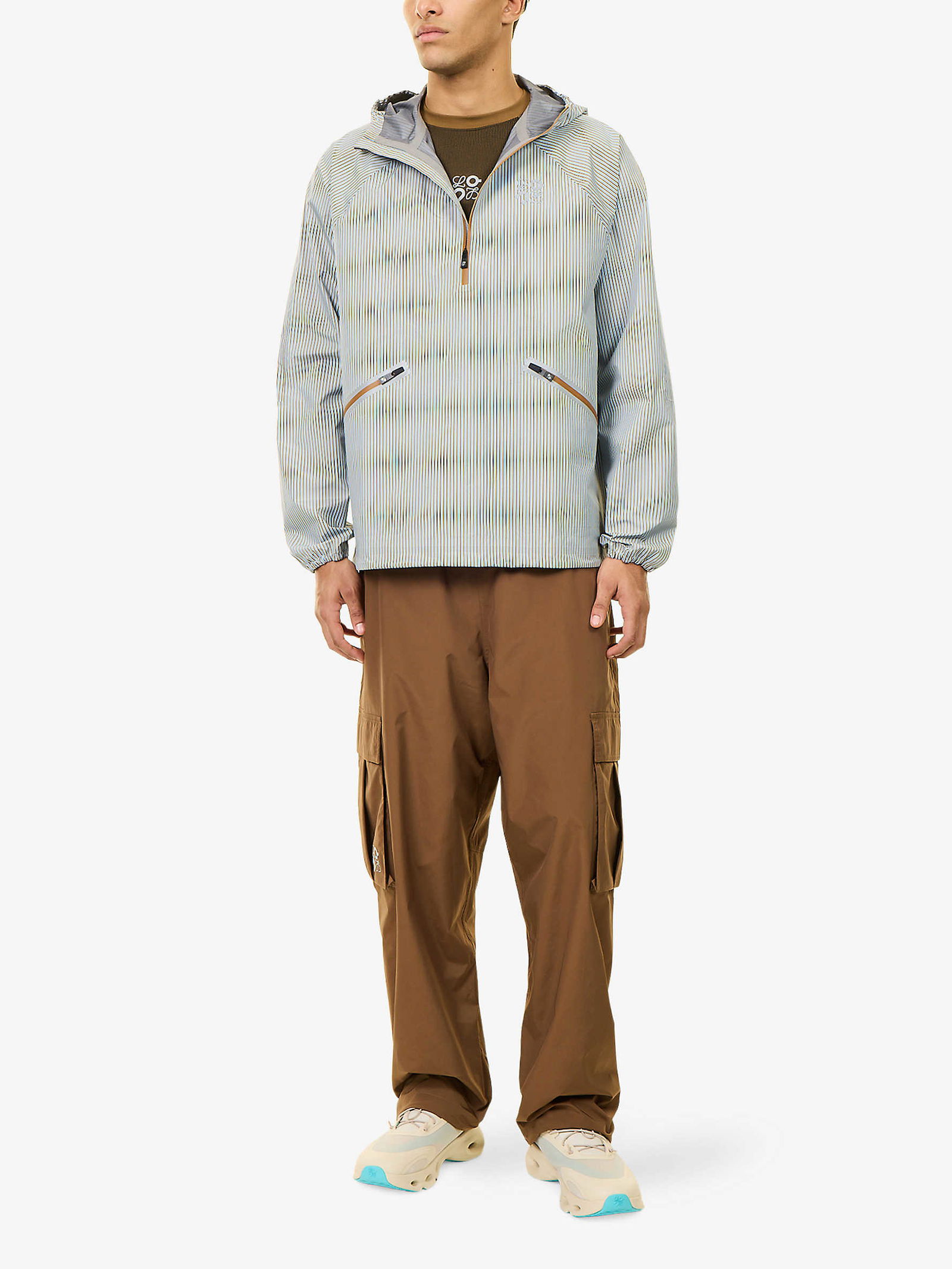 LOEWE X ON Storm Striped Shell Anorak | endource