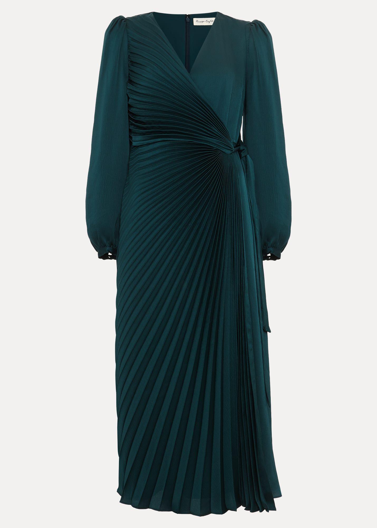 PHASE EIGHT Petite Gracie Dress in Dark Green | endource