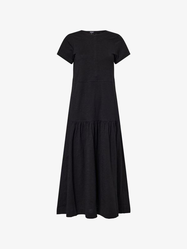 ME+EM A-Line Tiered Cotton Maxi Dress | endource