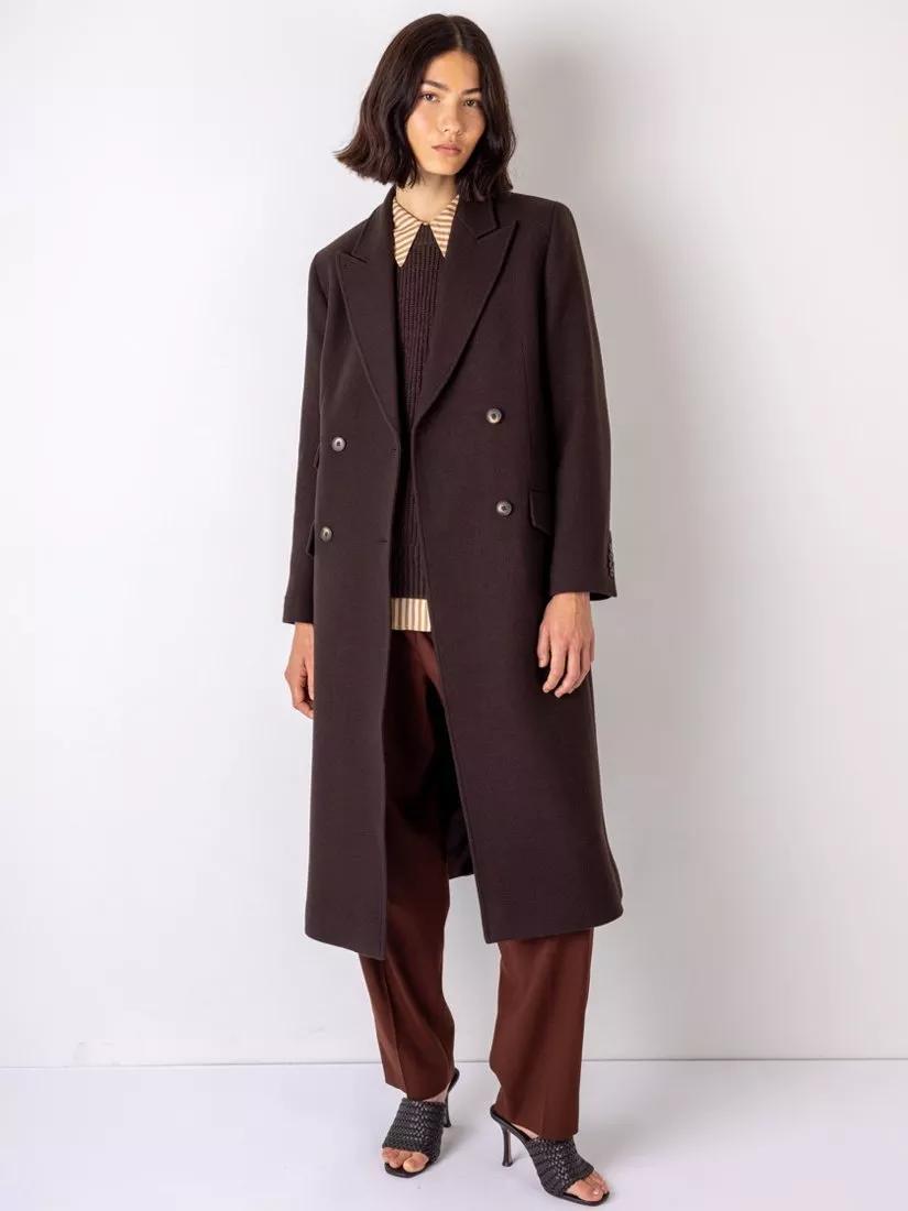 VIVERE BY SAVANNAH MILLER Edwina Wool Blend Tailored Coat | endource