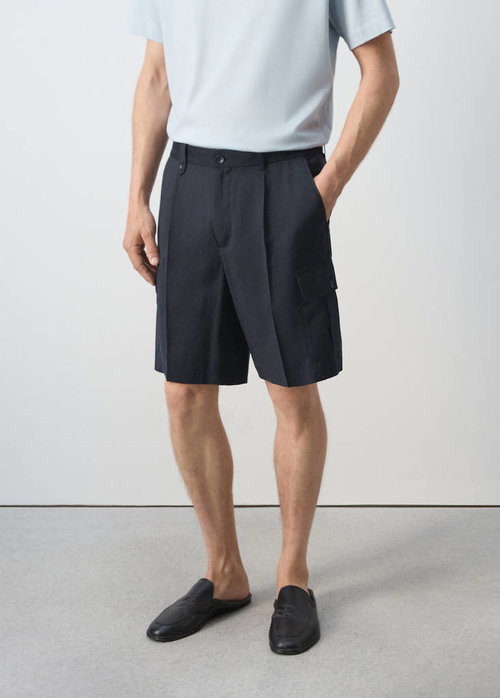 MANGO Modal Cotton Cargo Bermuda Shorts | endource