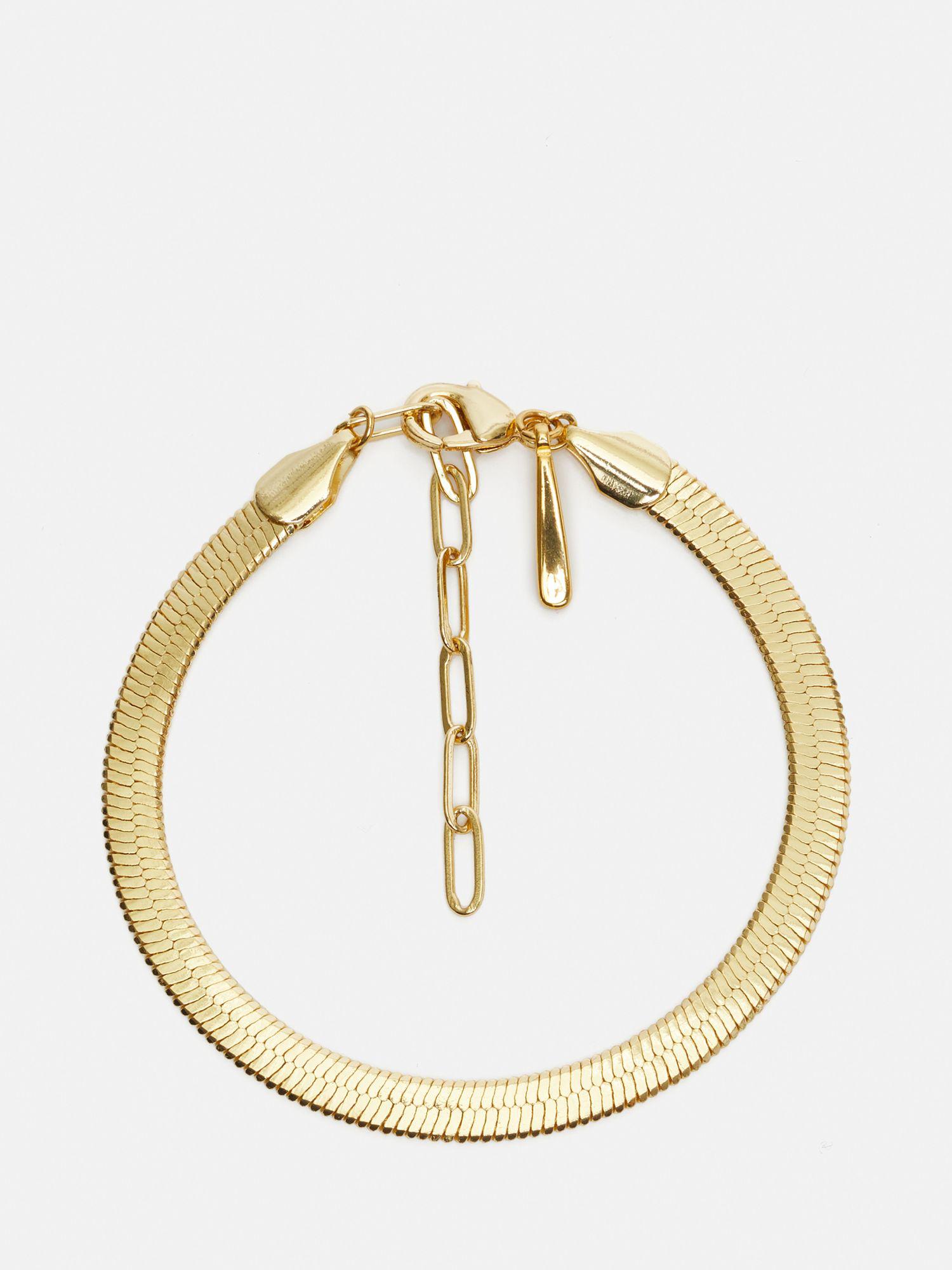 JIGSAW Chunky Snake Chain Bracelet in Gold | Endource