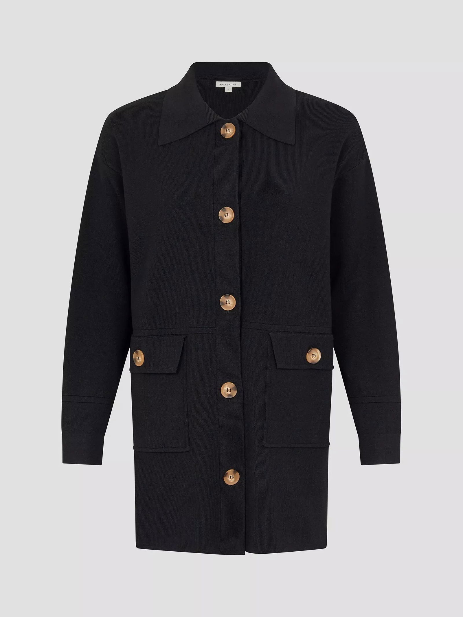 Monsoon Nina Knit Jacket in Black | endource