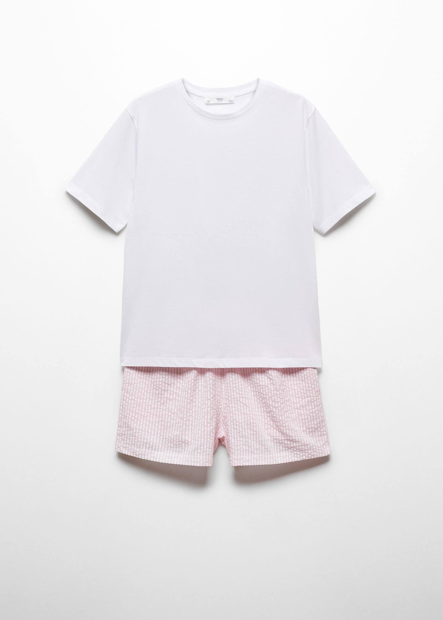 MANGO Two-Piece Striped Cotton Pyjamas | endource