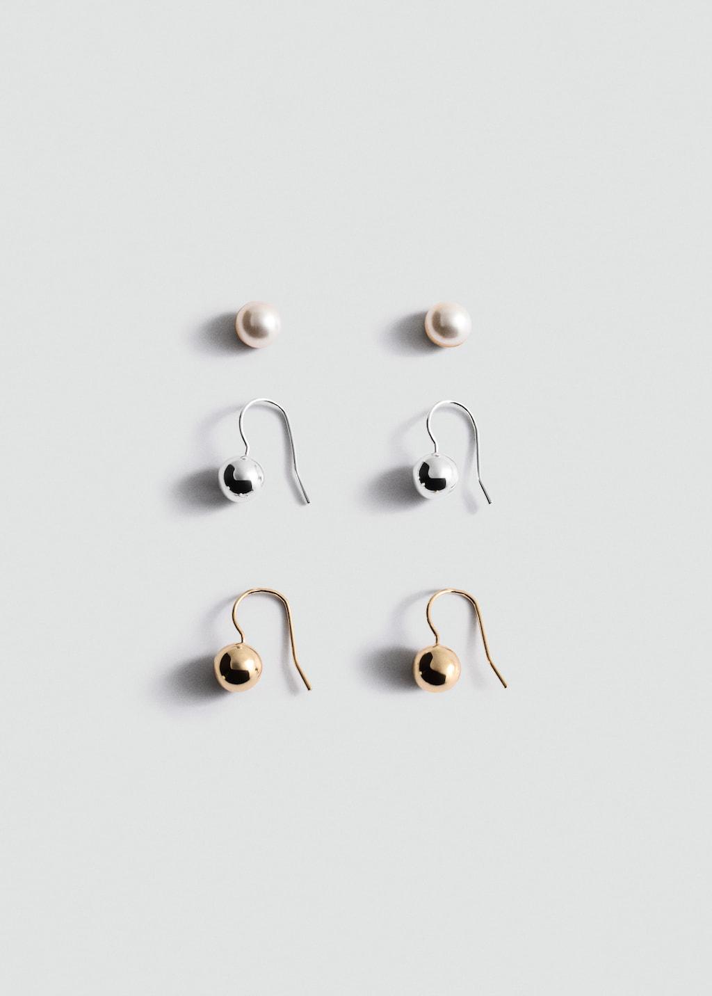 MANGO Pack Of Combined Earrings in Gold | endource