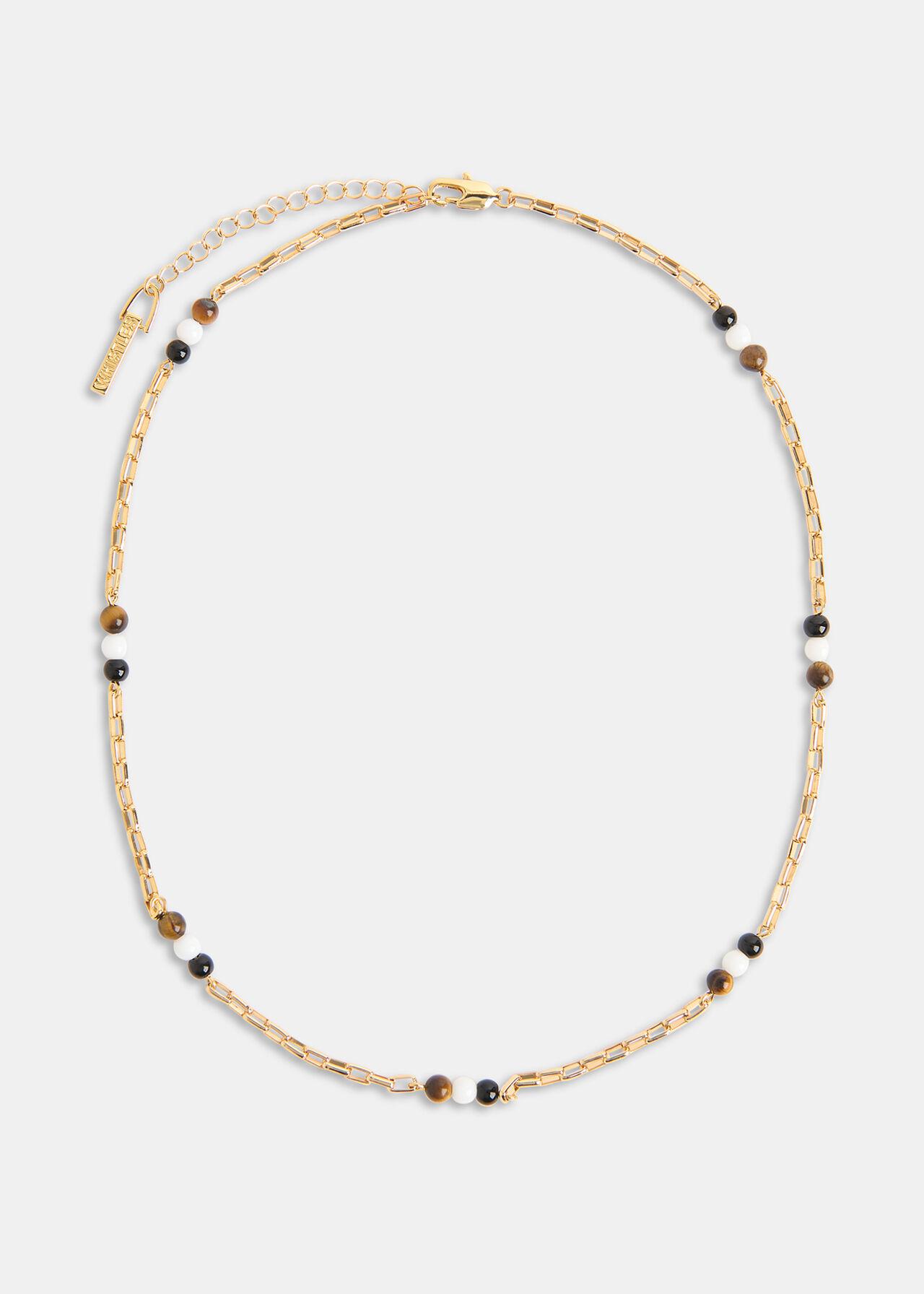 WHISTLES Beaded Chain Necklace in Gold | endource