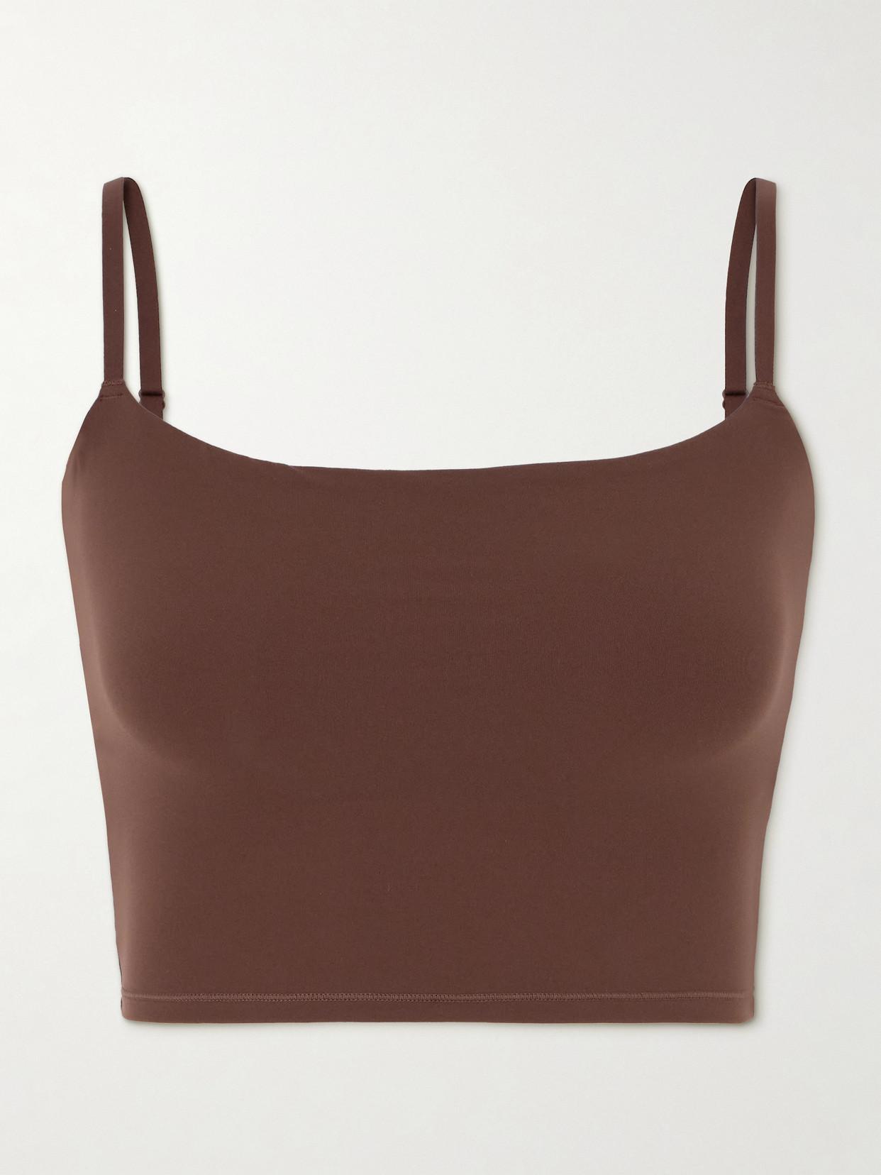 SKIMS Fits Everybody Cropped Cami in Brown | Endource
