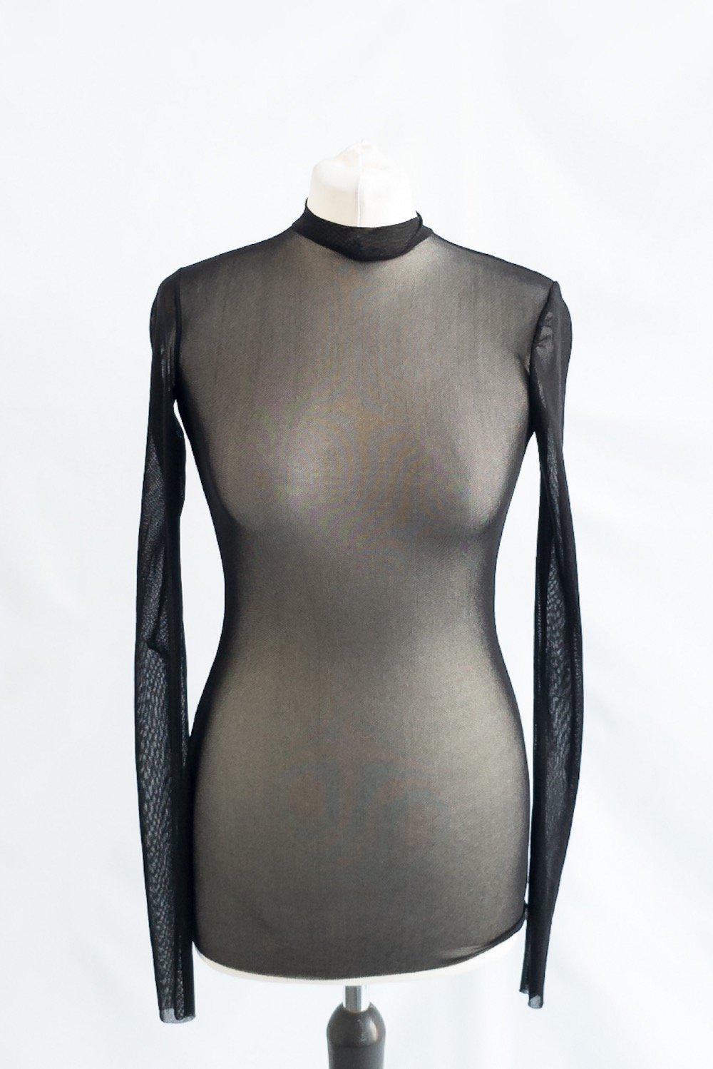 FREE PEOPLE Mesh Backless Top in Black | endource