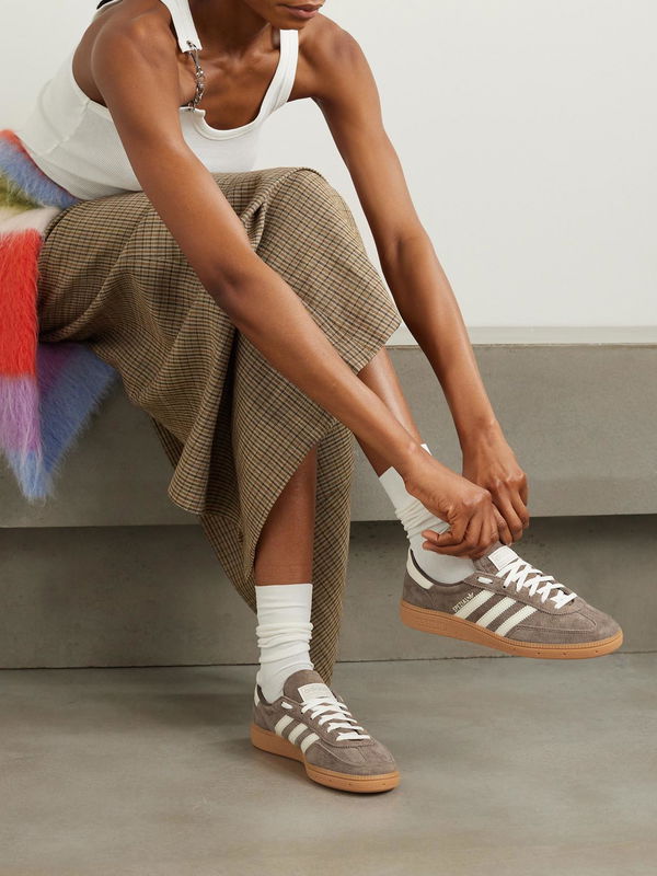 ADIDAS ORIGINALS Handball Spezial Leather-Trimmed Suede Sneakers in ...