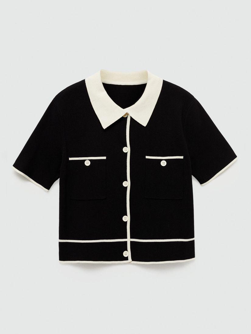 MANGO Pipa Contrast Trim Cardigan | endource