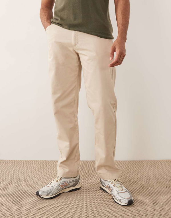 MANGO 100% Cotton Straight Trouser | endource