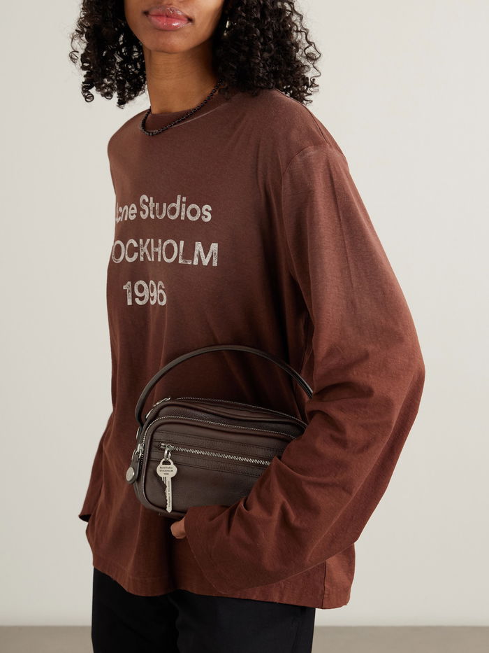 ACNE STUDIOS Camero Kit Embellished Leather Shoulder Bag | endource