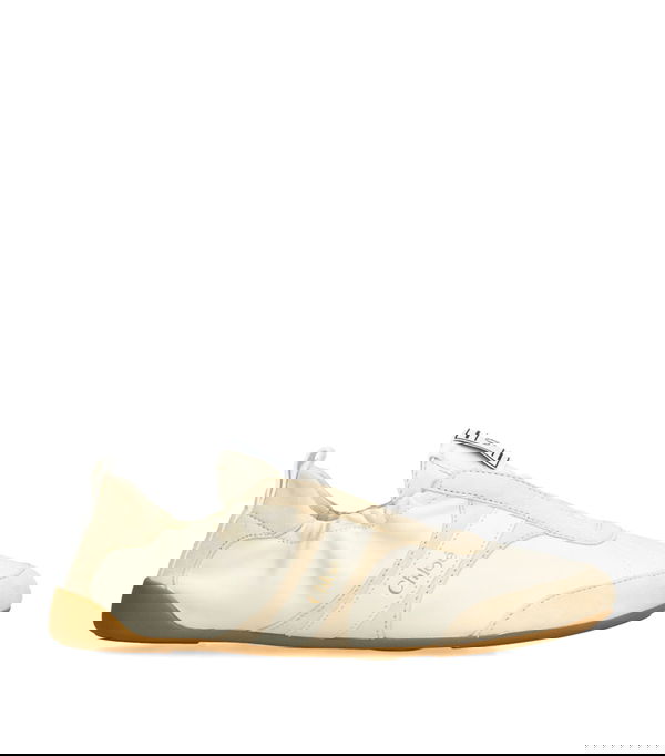 CHLOÉ Leather-Suede Kick Sneakers | endource