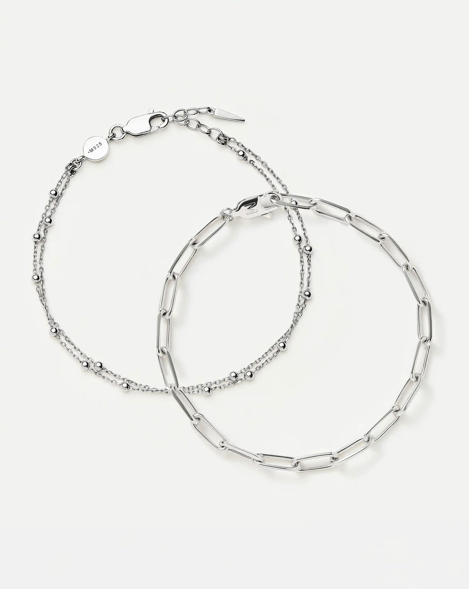 MISSOMA Double Chain & Mini Paperclip Bracelet Set | endource