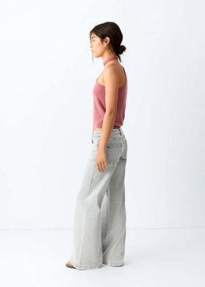 MANGO Wide-leg Jeans With Stud Details | endource