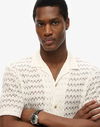 SUPERDRY Knitted Texture Shirt In White Crochet | endource