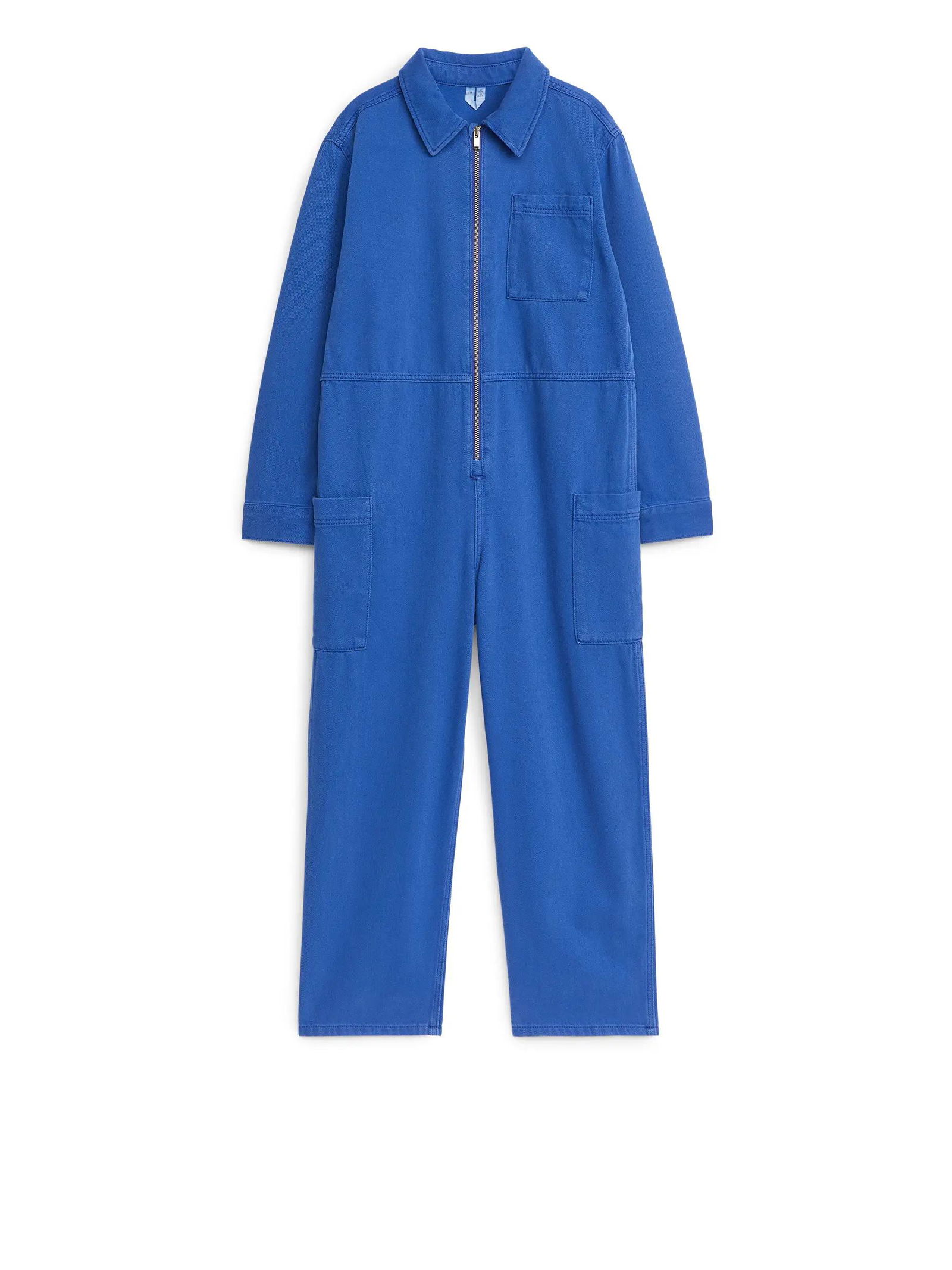 ARKET Oversize Cotton Overall in Bright Blue | endource